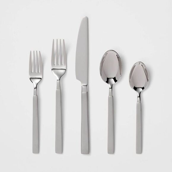 Threshold | Dining | Threshold 2pc Newfane Flatware Set Silver ...